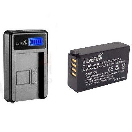 LEIFIRE NIKON EN-EL20A / EL20 Lithium-Ion Battery Pack With LCD Display ...