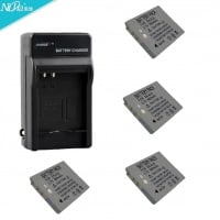 Nijia 4 PCS NIKON EN-EL8 Lithium-Ion Batteries With AC Travel Charger 四 ...