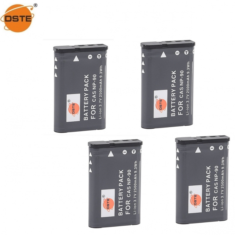 DSTE 4 Pcs CASIO NP-90 Lithium-Ion Battery Pack 代用鋰電池 (3.7V, 2500mAh ...