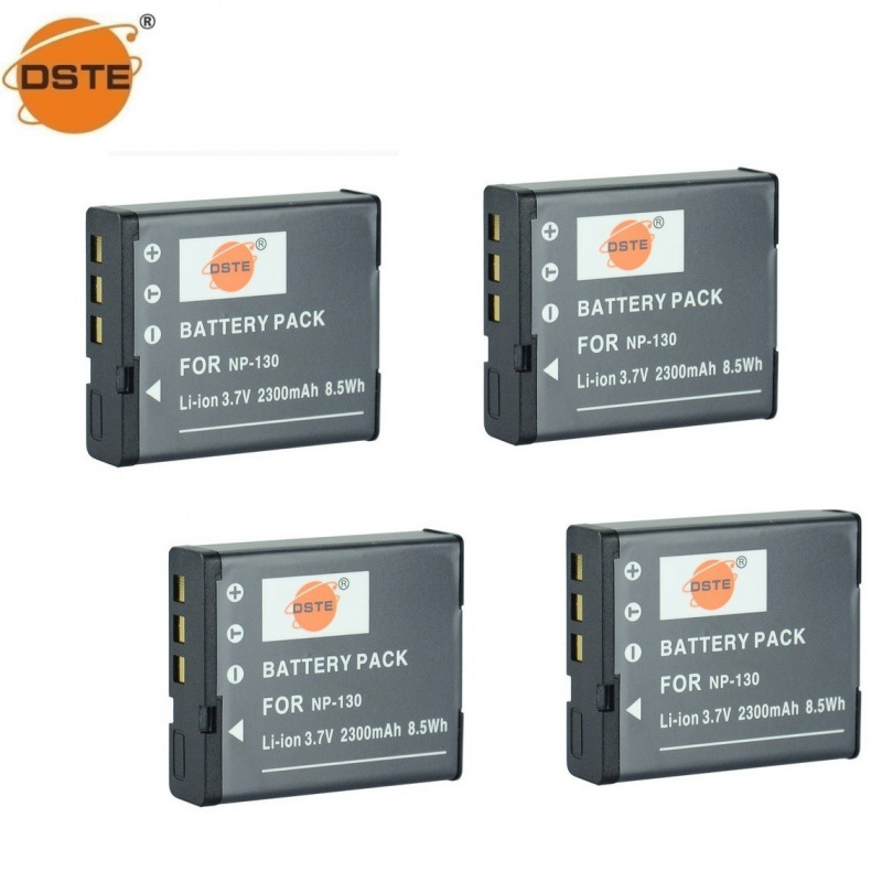 DSTE 4 Pcs CASIO NP-130 Lithium-Ion Battery Pack 代用鋰電池 (3.7V, 2300mAh ...