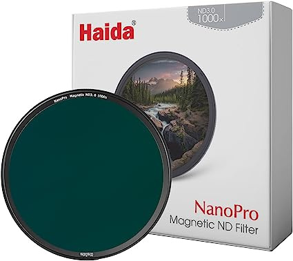 Haida NanoPro Magnetic ND 3.0 1000x / 10-Stop Neutral Density Filter with Adapter Ring 磁吸減光濾鏡 ...