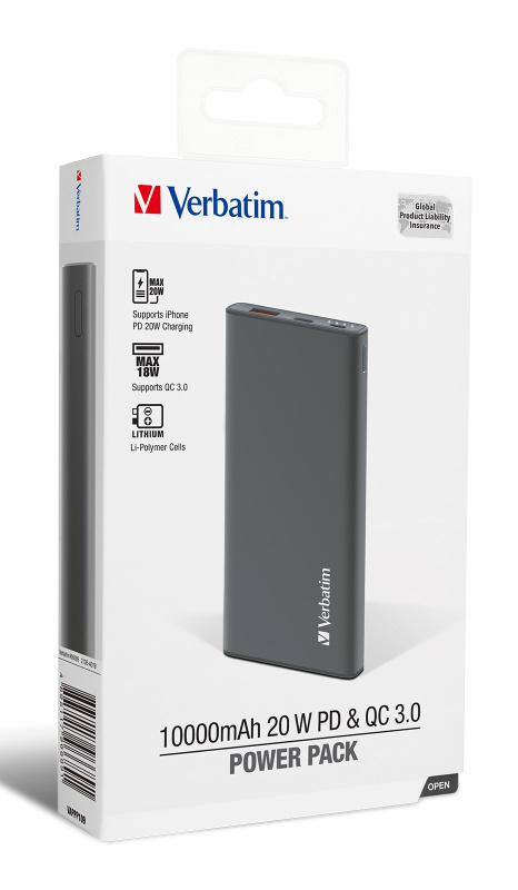 Verbatim 10000mAh 20W PD & QC 3.0 流動充電池 (66689 / 66691) 價錢、規格及用家意見 - 香港 ...
