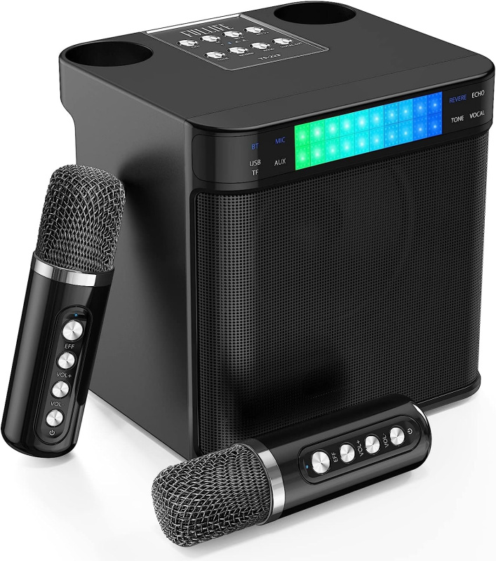 CyberTech BT5.0 Mini Ktv System With LED Light 無線迷你超大聲 K歌神器 雙人對唱版 YS ...