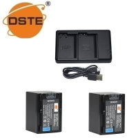 DSTE 2 Pcs NP-FV70 V-Series Lithium-Ion Batteries With USB Dual Charger 兩電池連雙充充電機 (7.4V，1600mAh ...