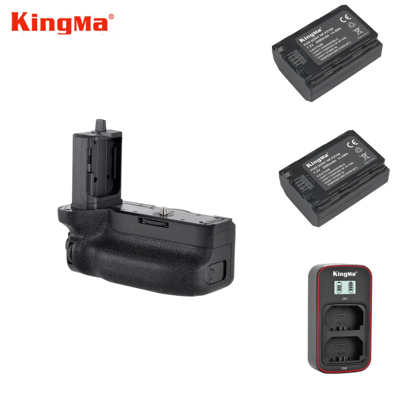 KINGMA VG-C4EM Battery Grip With 2 Pcs NP-FZ100 Batteries and BM058 LCD ...