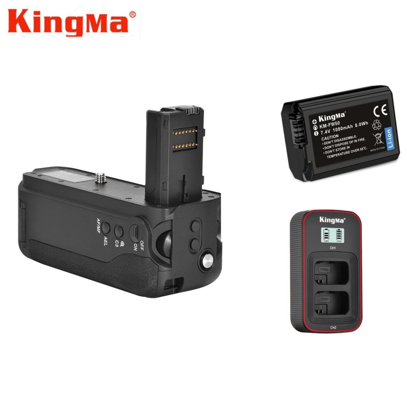 KINGMA VG-C2EM Battery Grip With 1 Pcs NP-FW50 Battery and BM058 LCD ...