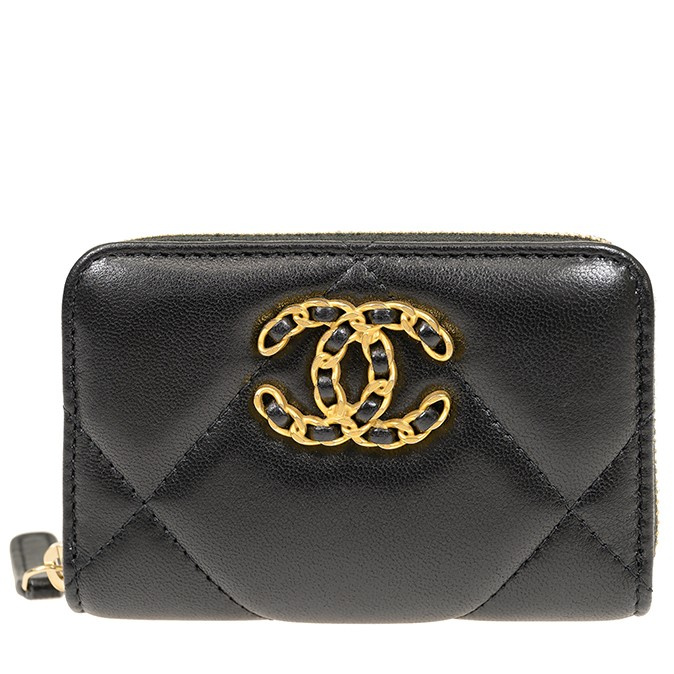 Chanel 19系列黑色金扣短身拉鏈款零錢卡包 AP3362LBLKGP240 價錢、規格及用家意見 - 香港格價網 Price.com.hk
