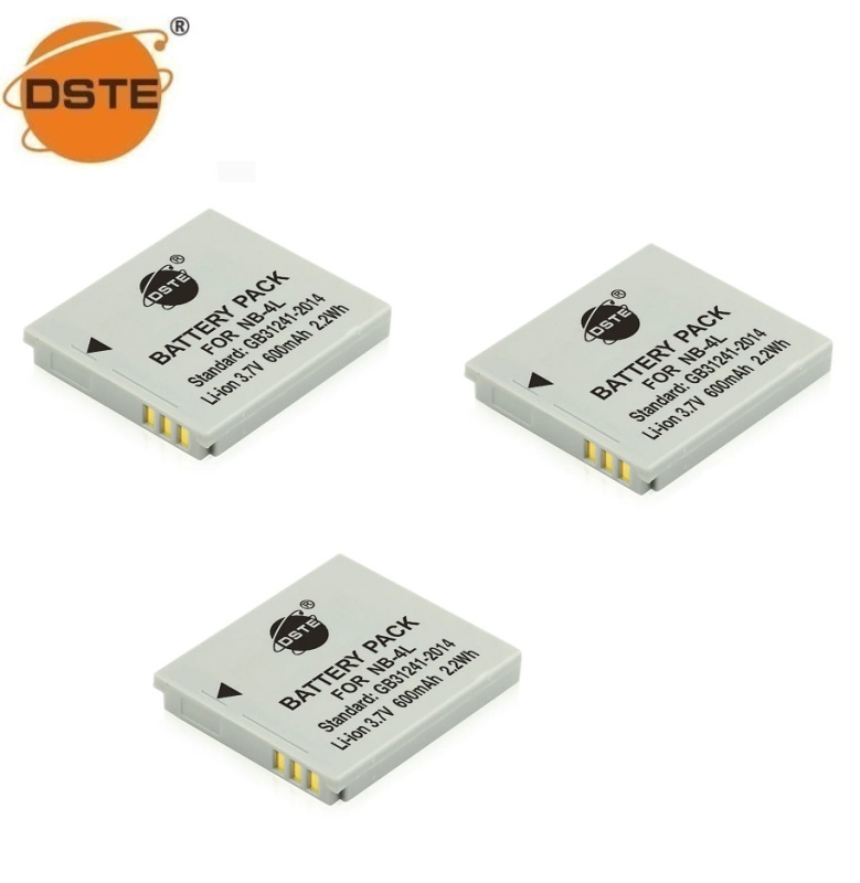 DSTE 3 Pcs NB-4L Fully Decoded Lithium-Ion Battery 代用鋰電池 (3.7V, 600mAh ...