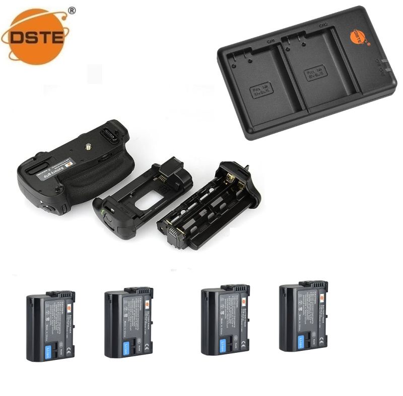 DSTE MB-D16 Battery Grip With 4 pcs EN-EL15 Batteries and USB Dual ...