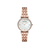 Armani 32mm 白色珍珠母貝錶盤玫瑰金不銹鋼女裝手錶 AR11294 價錢、規格及用家意見 - 香港格價網 Price.com.hk