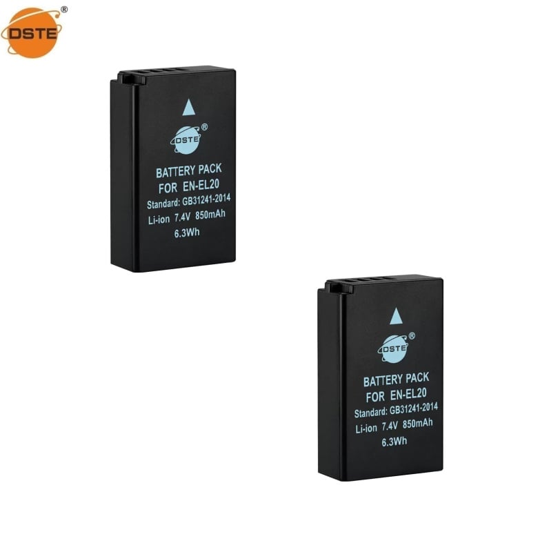 DSTE 2 Pcs EN-EL20 Lithium-Ion Battery Pack 代用鋰電池 (7.4V, 850mAh) 價錢、規格及 ...