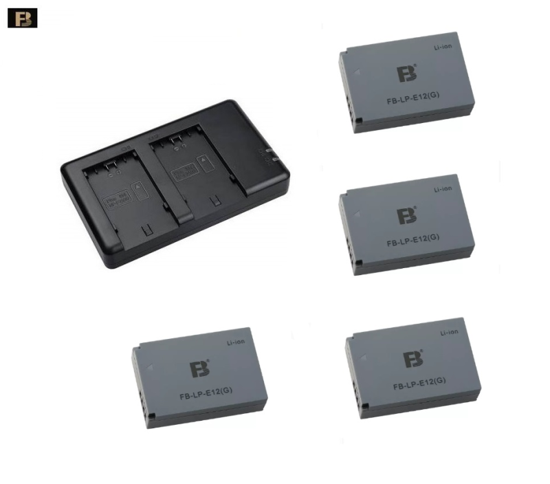 FB 灃標 4 PCS LP-E12 / LP-E12(G) Fully Decoded Lithium-Ion Batteries With ...