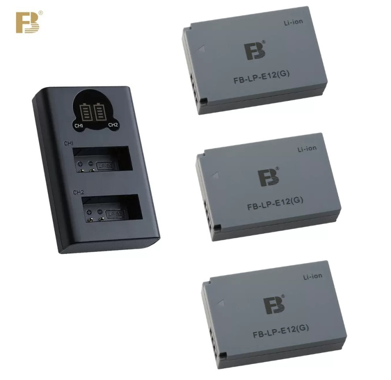 FB 灃標 3 PCS LP-E12 / LP-E12(G) Fully Decoded Lithium-Ion Batteries With ...