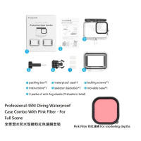 TELESIN Professional 45M Diving Waterproof Case Combo With Pink Filter ...