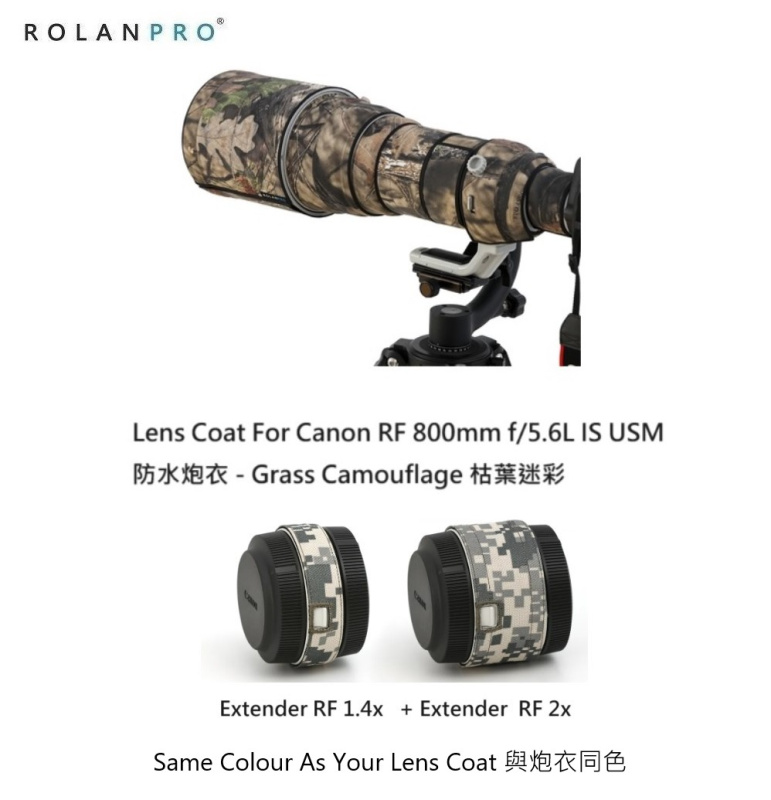 ROLANPRO Lens Coat For Canon RF 800mm f/5.6L IS USM Lens And Extender ...