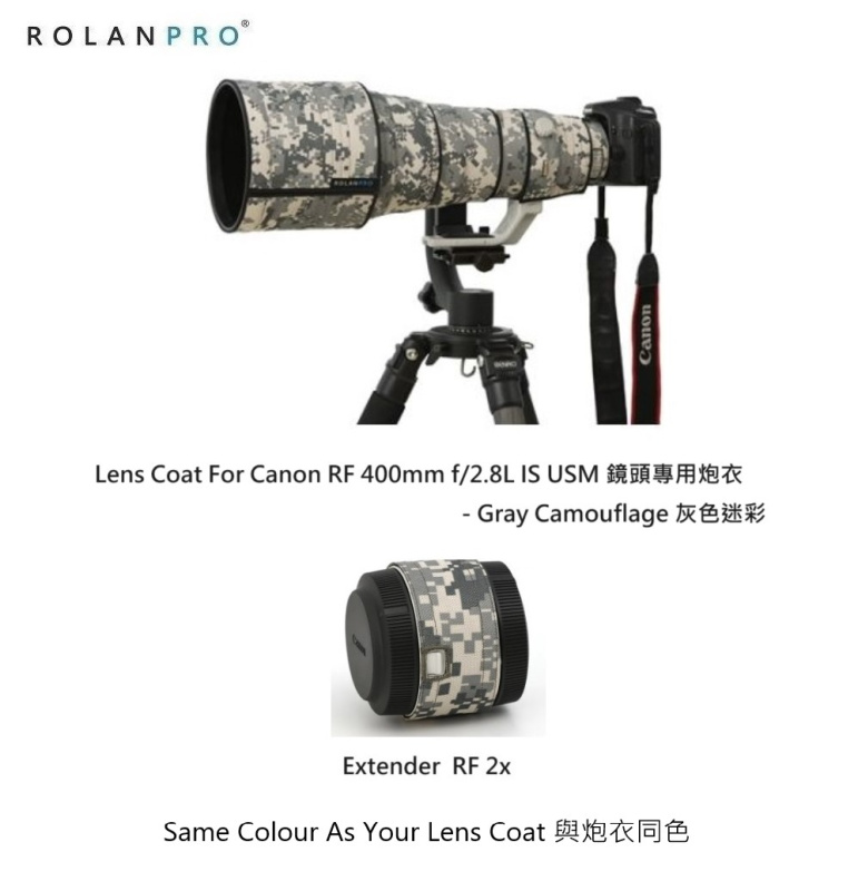 ROLANPRO Lens Coat For Canon RF 400mm f/2.8L IS USM Lens And Extender ...