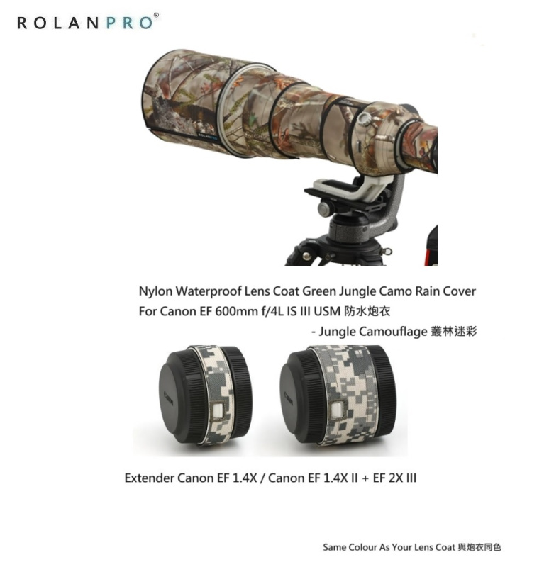 ROLANPRO Lens Coat For Canon EF 600mm f/4L IS III USM Lens And Extender ...