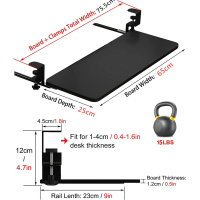 CyberTech Steel Fiberboard Instant Installtion White Keyboard Tray (65 ...