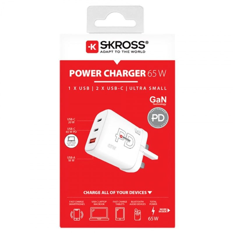 SKROSS 65W GaN Power Charger 插牆式充電器 價錢、規格及用家意見 - 香港格價網 Price.com.hk