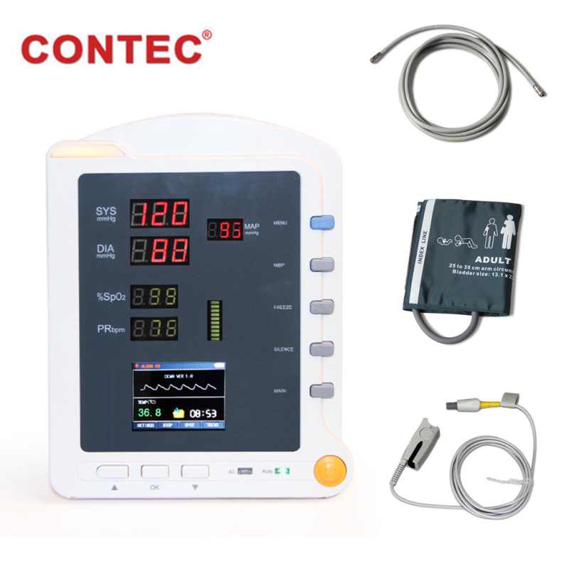 Contec Vital Signs Monitor CCU ICU Patient Monitor ( NIBP / SPO2 / PR ...