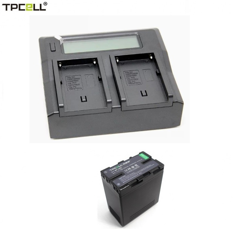 TPCELL 1 Pcs BP-U60 Info-Lithium Battery Pack With Dual-Bay LCD Charger ...