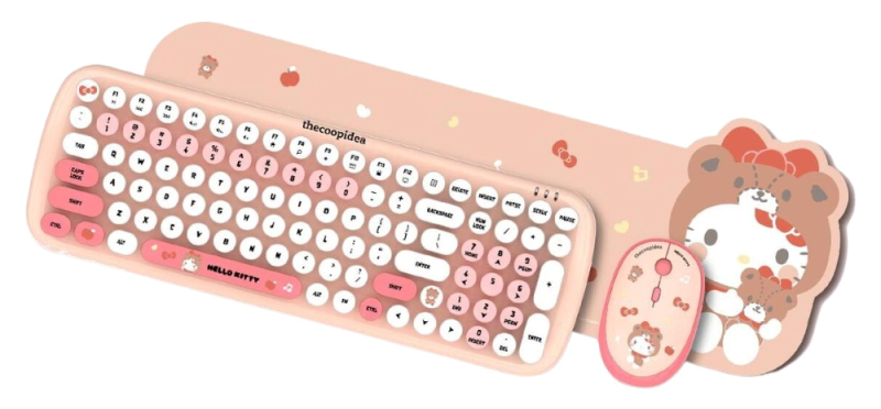 Thecoopidea Sanrio Hello Kitty x TAPPY+ Wireless Keyboard & Mouse USB ...