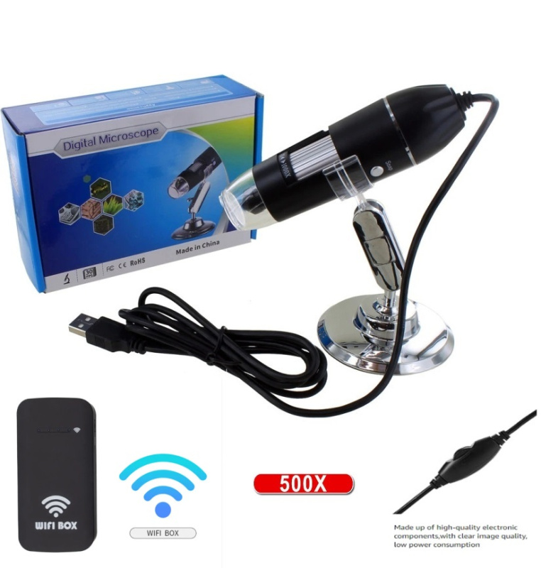 Digital 500X HD USB Digital Microscope With WiFi Box and Stand - WiFi Version 電子顯微鏡 (可調光暗) 價錢、規格 ...