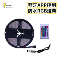 Jig-Kit 傑克 手機藍牙APP控制USB電視背景燈帶丨5V智能RGB燈帶套裝丨24鍵藍牙+遙控+RGB燈帶丨1米+IP65+30燈/米 ...