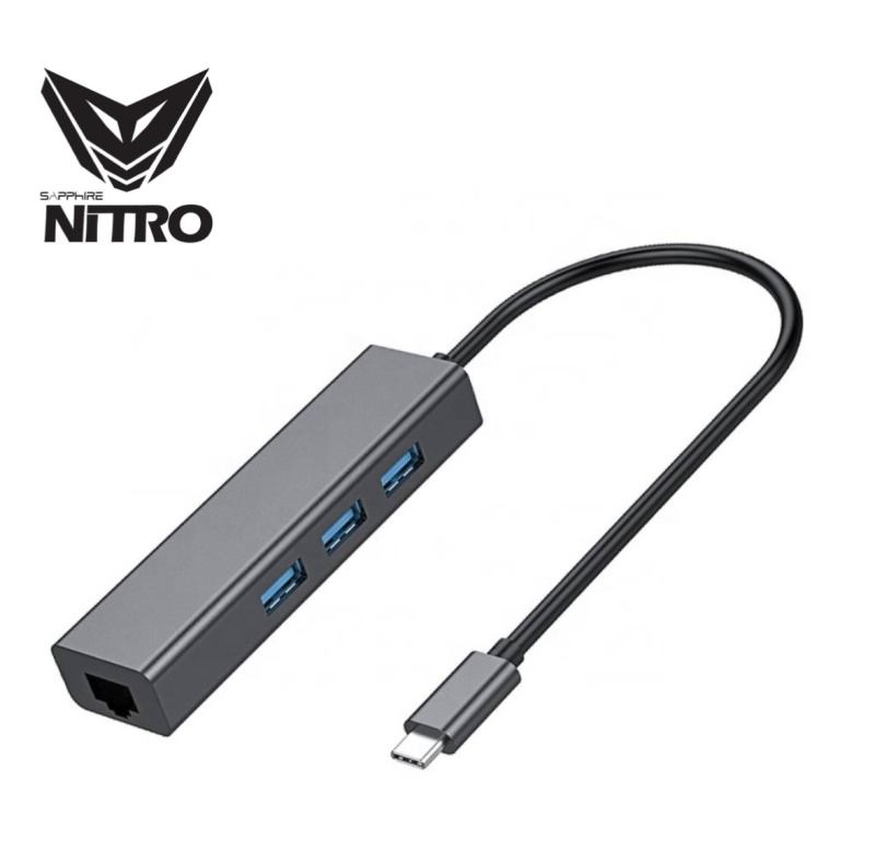 Sapphire Nitro USB Type-C to USB 3.0 + 1000M LAN 4 Port Hub 集線器 價錢、規格及用 ...