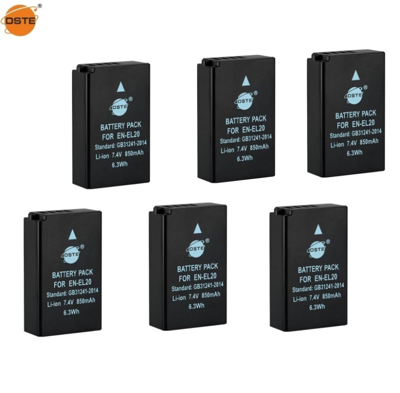 DSTE 6 Pcs Nikon EN-EL20 / EN-EL20A Lithium-Ion Battery Pack 代用鋰電池 (7 ...