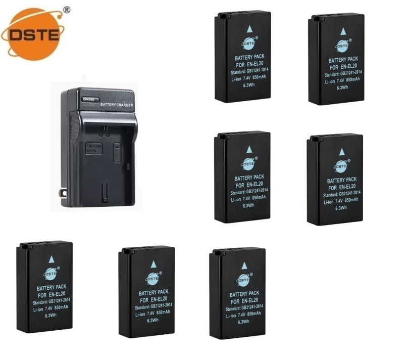 DSTE 7 PCS NIKON EN-EL20 / EN-EL20A Lithium-Ion Batteries With AC ...
