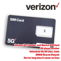 Verizon 4G/5G 美國正規號碼 美加墨 30天 無限上網/數據卡/電話卡 (100GB 共享熱點) 價錢、規格及用家意見 - 香港格價網 Price.com.hk