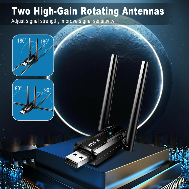 CyberTech USB 150m Dual Antenna Bluetooth 5.3 Dongle 藍牙 5.3 訊號超強雙天線適配器 價錢、規格及用家意見 - 香港格價網 Price ...