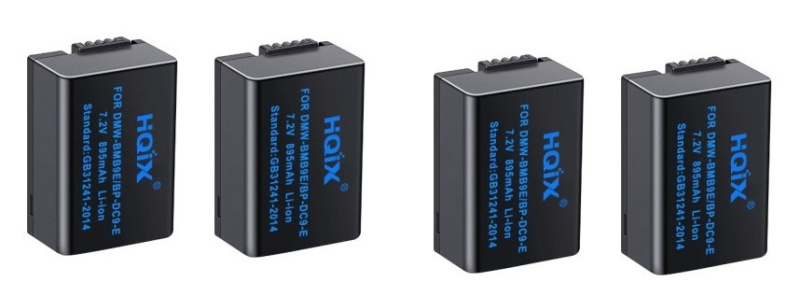 HQIX 4 PCS Panasonic DMW-BMB9E / LEICA BP-DC9 Fully Decoded Info-Lithium-Ion Battery Pack 代用全解碼鋰 ...