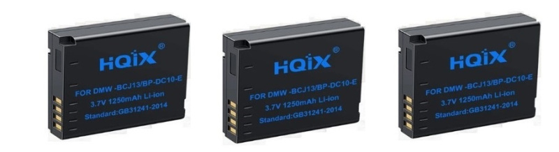 HQIX 3 PCS Leica BP-DC10-U / BP-DC10 / BP-DC10E / Panasonic DMW-BCJ13 / DMW-BCJ13E Fully Decoded ...