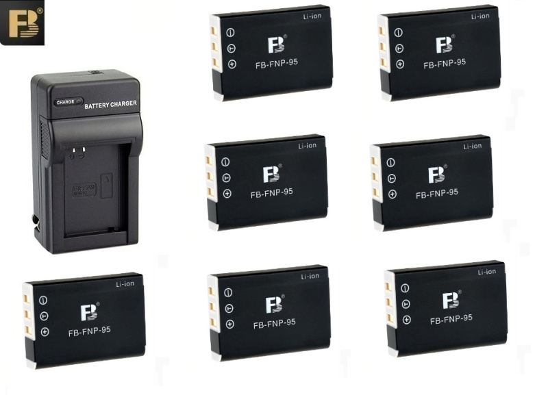 FB 灃標 7 Pcs Fujifilm NP-95 / Ricoh DB-90 Fully Decoded Info-Lithium ...