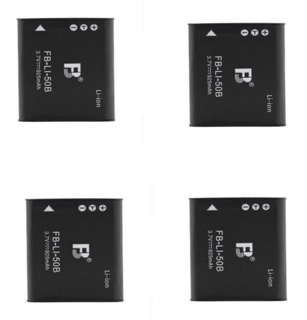FB 灃標 4 PCS Olympus Li-50B Fully Decoded Lithium Battery 代用鋰電池 (3.7V ...