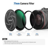 NEEWER 77mm Magnetic Variable ND Filter ND2-ND32 (1-5 Stops) With ...