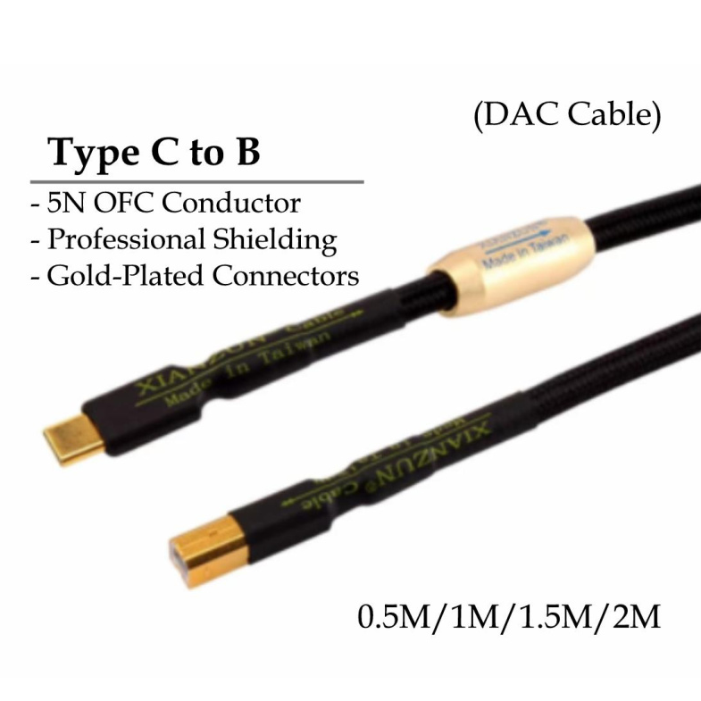 Xianzun USB C to USB B Cable, USB C to B, Type C to USB B, DAC 線 (0.5m ...