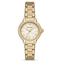 Emporio Armani 32mm 米黃色錶面閃石外圈黃金色不鏽鋼石英女士手錶 AR11609 價錢、規格及用家意見 - 香港格價網 ...