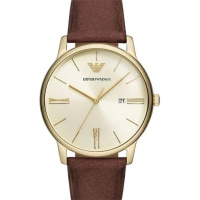 Emporio Armani 42mm 金色錶盤金色不鏽鋼皮革石英男士手錶 AR11610 價錢、規格及用家意見 - 香港格價網 Price ...