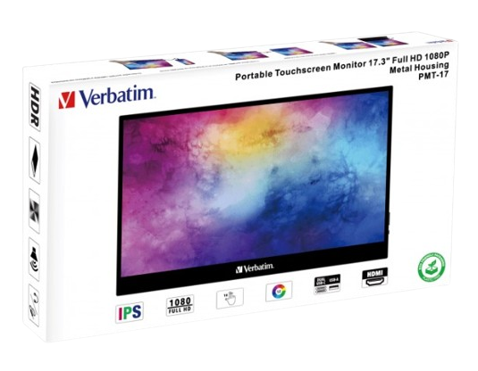Verbatim 17.3吋 Full HD IPS Portable Touchscreen Monitor 便攜式觸控顯示器 PMT-17 ...