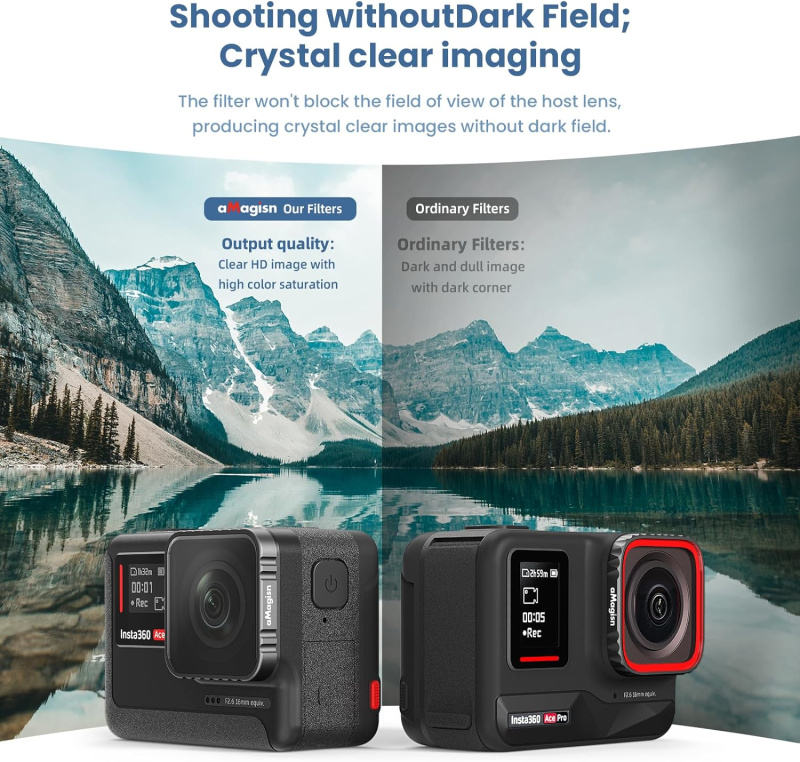 aMagisn WaterProof ND x3 + CPL Filters Set for Insta360 Ace Pro 防水減光濾鏡 ...