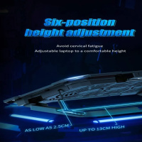CyberTech Adjustable Laptop Fan Cooling Stand with 6 Quiet Cooling Fans ...