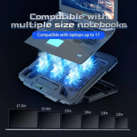 CyberTech Adjustable Laptop Fan Cooling Stand with 6 Quiet Cooling Fans ...