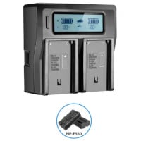 Neewer NP-F550 Lithium-Ion Battery Pack With LCD Display AC Charger 電池連 ...