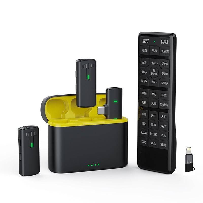 CyberTech Dual Wireless Sound Card Microphones Type C / Lightning 便攜式專業 ...