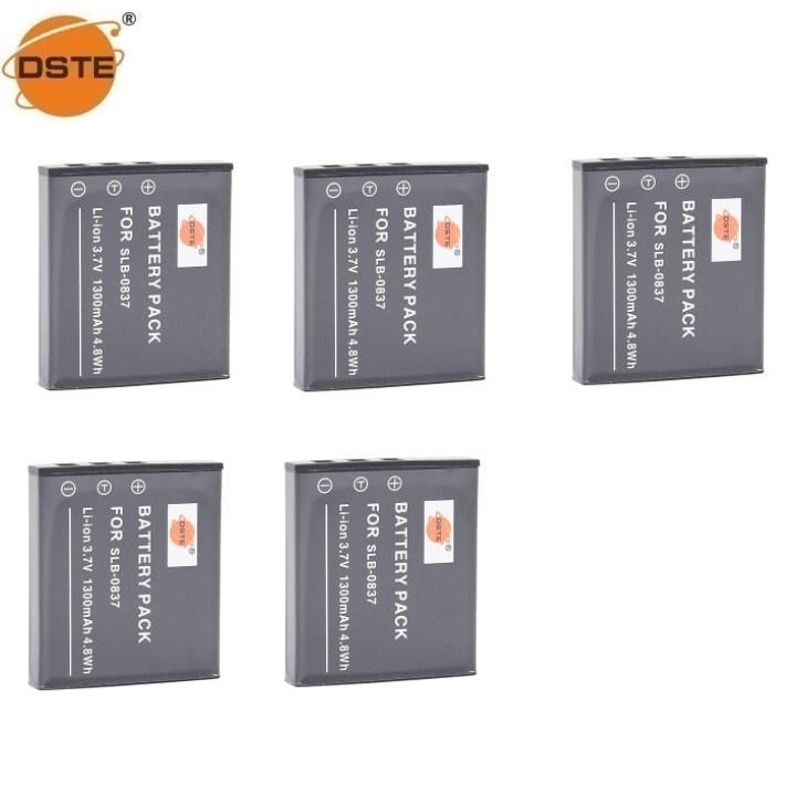 DSTE 5 Pcs SLB-0837 Lithium-Ion Battery Pack For Samsung Digimax ...