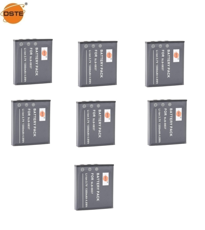 DSTE 7 Pcs SLB-0837 Lithium-Ion Battery Pack For Samsung Digimax ...