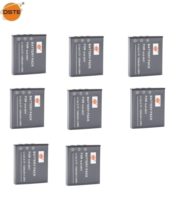 DSTE 8 Pcs SLB-0837 Lithium-Ion Battery Pack For Samsung Digimax ...